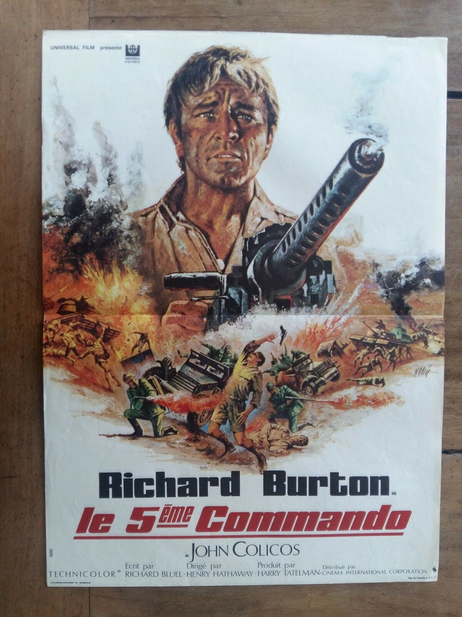 Poster THE 5th COMMANDO Richard BURTON 40x60cm – CINEAD