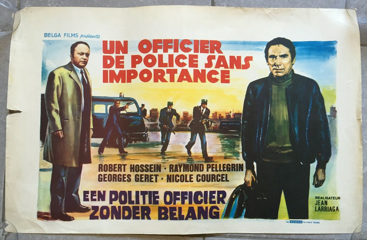 Belgian Poster AN UNIMPORTANT POLICE OFFICER Jean Larriaga MARC POREL ...