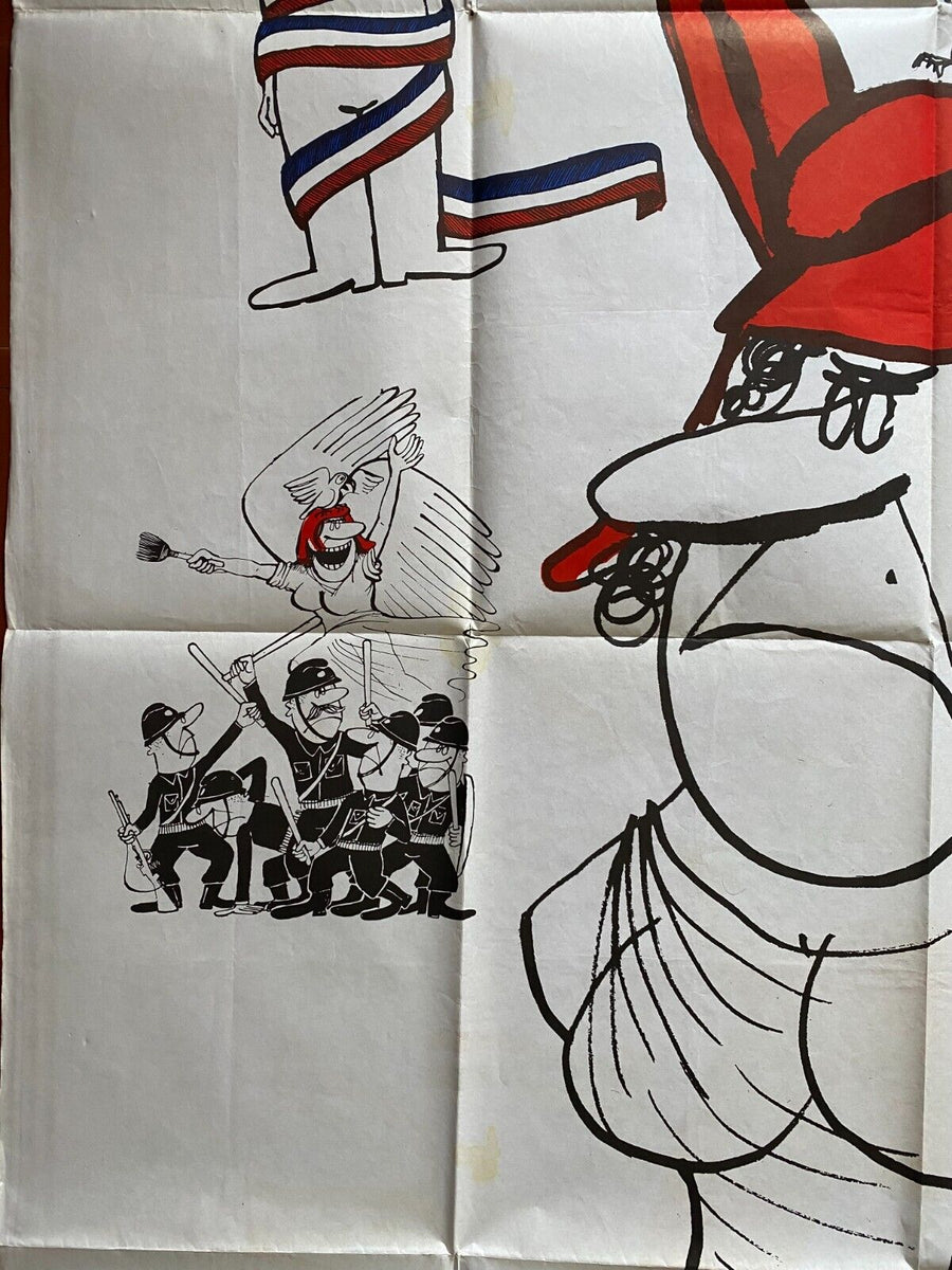 Poster VIVE LA FRANCE Henri Viard MICHEL AUDIARD Siné 120x160cm – CINEAD