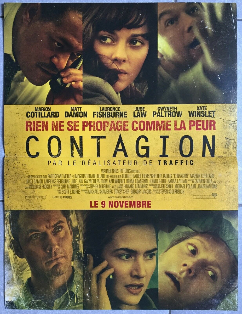 Poster CONTAGION Matt Damon STEVEN SODERBERGH Kate Winslet JUDE LAW 40 ...