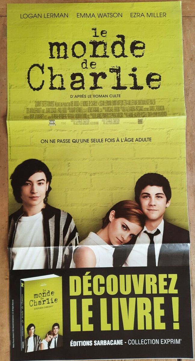Poster THE WORLD OF CHARLIE Stephen CHBOSKY Emma WATSON Ezra MILLER 40 ...