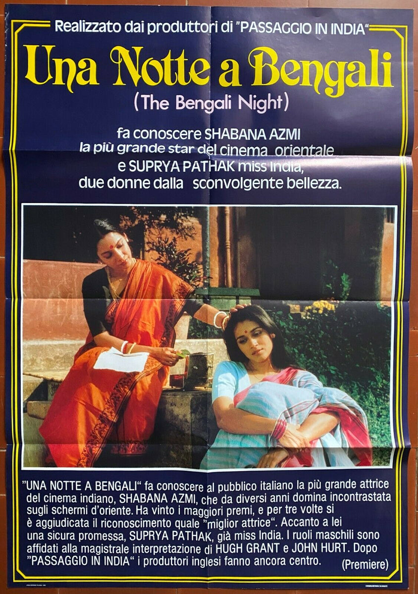 Italian Poster THE BENGALI NIGHT Nicolas Klotz HUGH GRANT India 70x100 ...