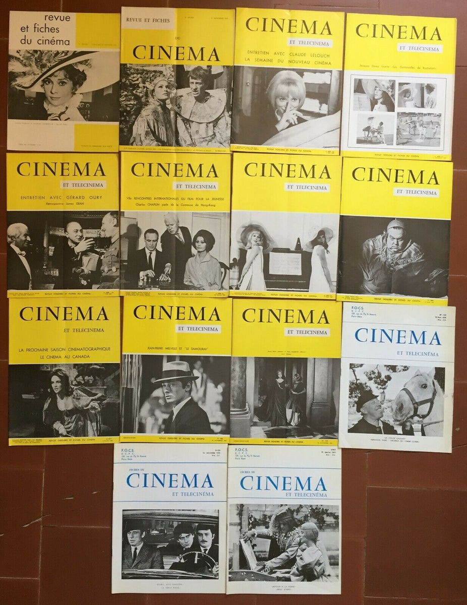 Lot of 14 CINEMA AND TELECINEMA Magazines Review and Sheets from 1965 ...