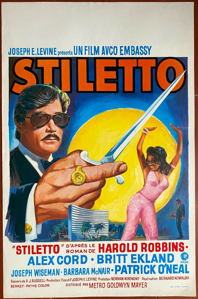 Belgian Poster STILETTO Alex Cord BRITT EKLAND Patrick O'Neal 35x54cm ...