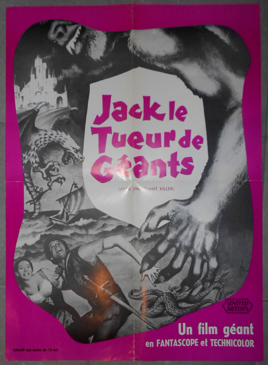 Poster JACK THE GIANT KILLER Jack the Giant Killer KERWIN MATHEWS R50x ...