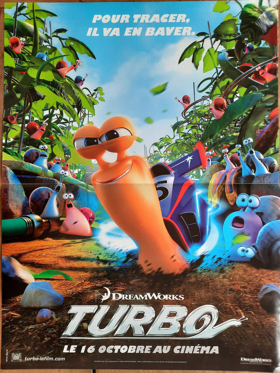 Affiche TURBO dessin animé DreamWorks enfant escargot 40x60cm – CINEAD