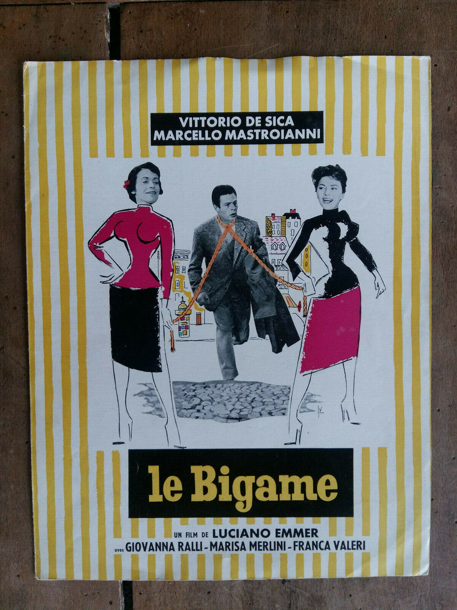 Press Kit THE BIGAM Luciano EMMER Vittorio DE SICA Marcello MASTROIANN ...