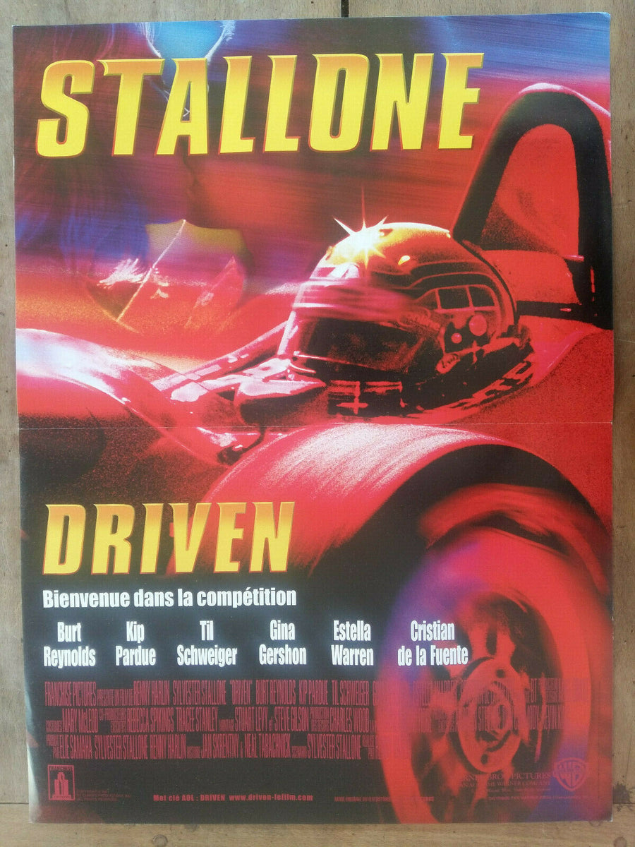 Poster DRIVEN Sylvester STALLONE Renny HARLIN Burt REYNOLDS Auto F1 40 ...