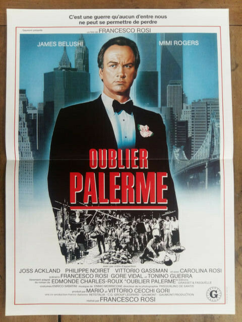 Poster FORGET PALERMO Francesco ROSI James BELUSHI Mimi ROGERS 40x60cm ...