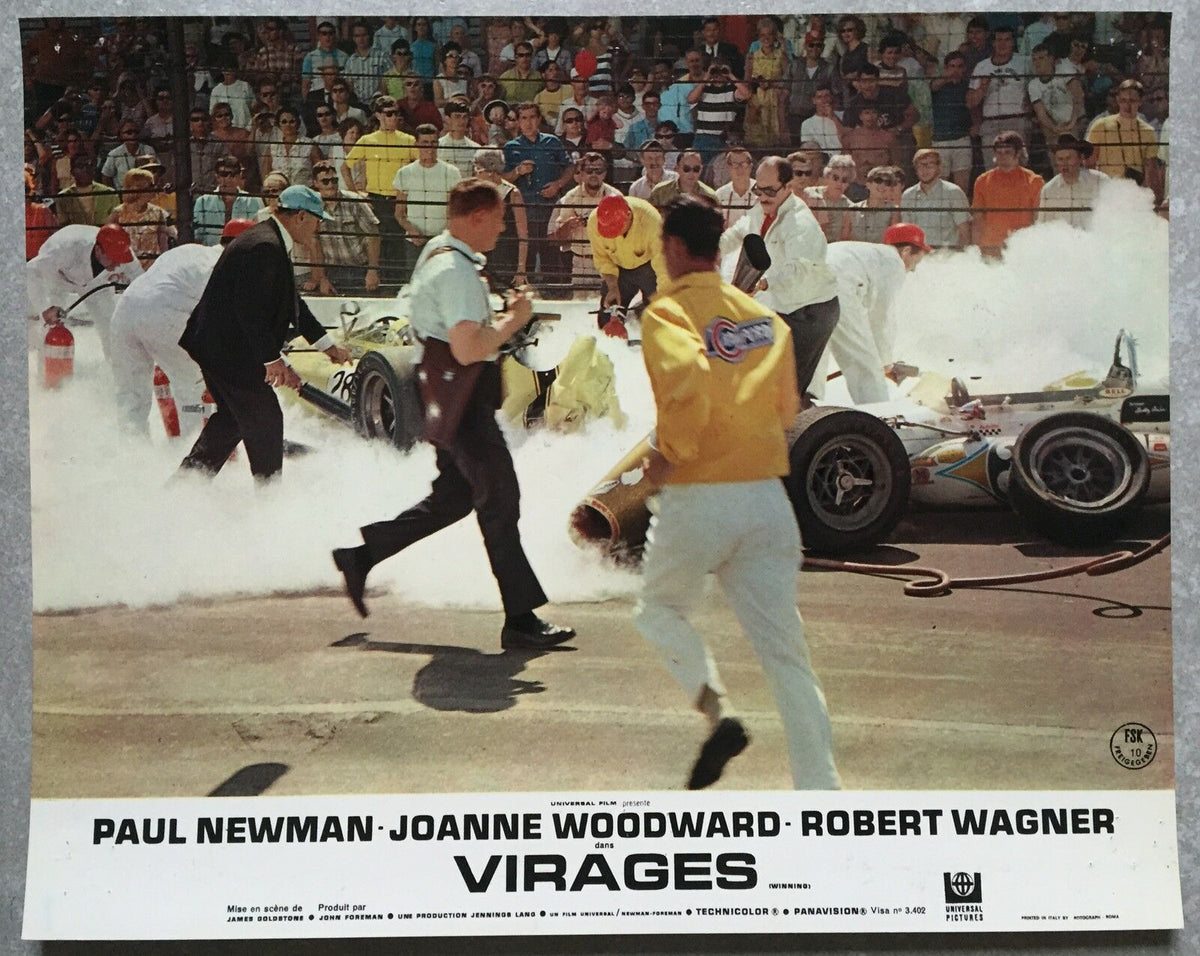 Original Photo CORNERS Winning PAUL NEWMAN Indianapolis 500 FORMULA 1 ...