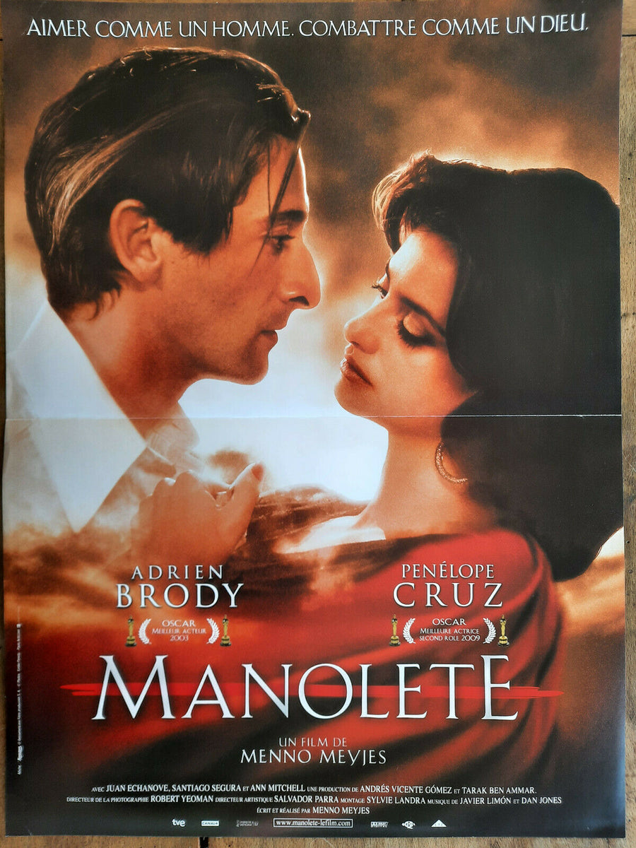 Poster MANOLETE Menno MEYJES Adrien BRODY Penelope CRUZ 40x60cm – CINEAD