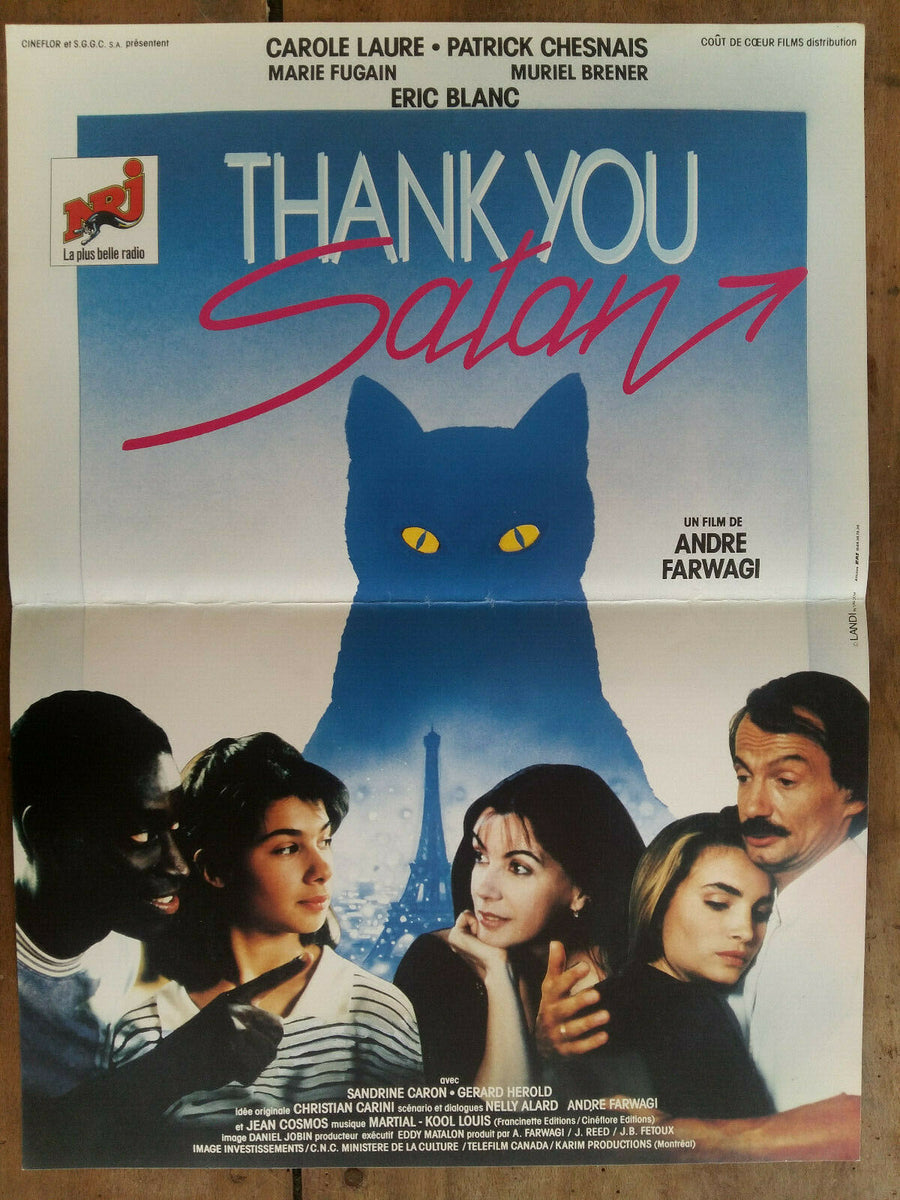 Poster THANK YOU SATAN André FARWAGI Carole LAURE Patrick CHESNAIS 40x ...