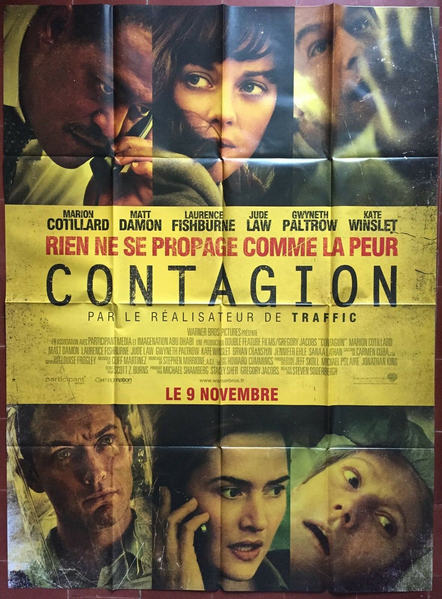 Poster CONTAGION Matt Damon STEVEN SODERBERGH Kate Winslet JUDE LAW 12 ...