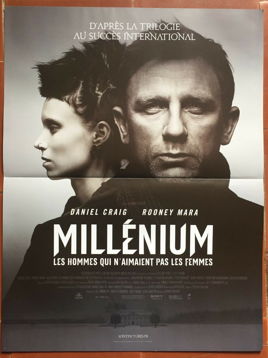 Poster MILLENIUM Girl with the Dragon Tattoo DANIEL CRAIG Rooney Mara ...