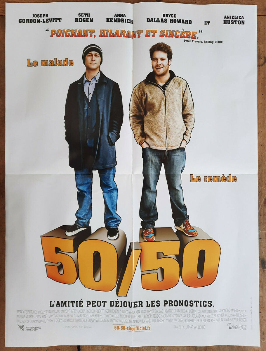 Poster 50/50 Jonathan LEVINE Joseph GORDON LEVITT Seth ROGEN 40x60cm ...