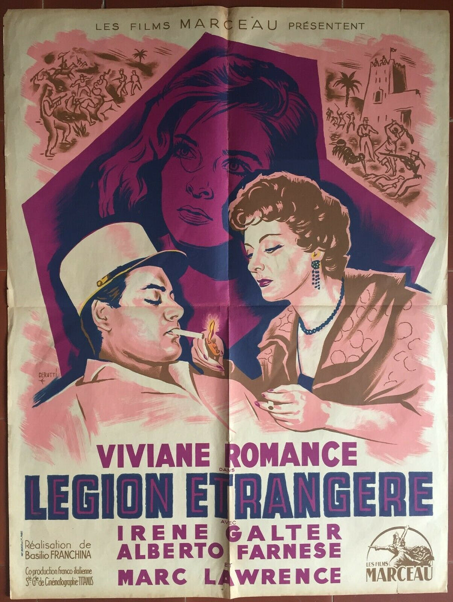 FOREIGN LEGION Poster Alberto Farnese VIVIANE ROMANCE Algeria 60x80cm ...