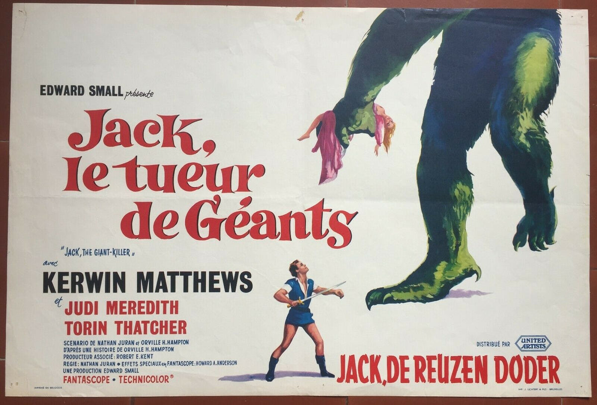 Belgian Poster JACK THE GIANT KILLER Jack the giant killer KERWIN MATH ...