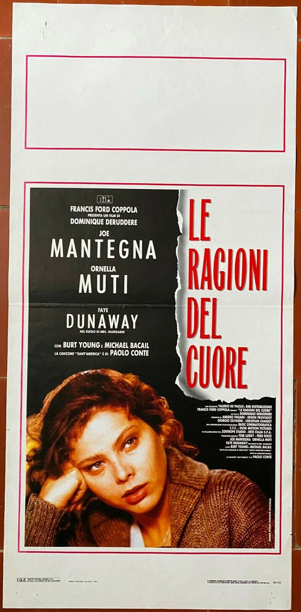 Italian Poster BANDINI Joe Mantegna ORNELLA MUTI Faye Dunaway 33x70cm ...