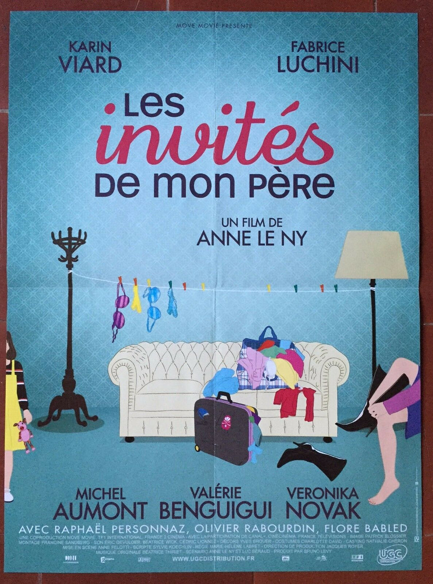 Affiche LES INVITES DE MON PERE Anne Le Ny KARIN VIARD Flore Babled 40 ...