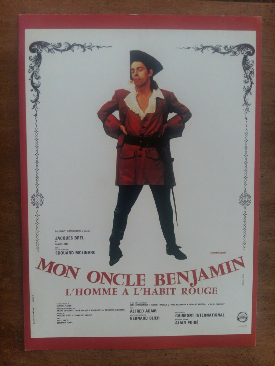 Brochure MY UNCLE BENJAMIN edouard MOLINARO jacques BREL alfred ADAM ...