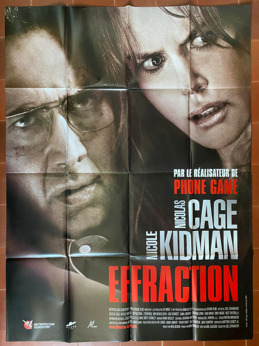 Affiche EFFRACTION Joel SCUMACHER Nicolas CAGE Nicole KIDMAN 120x160cm ...