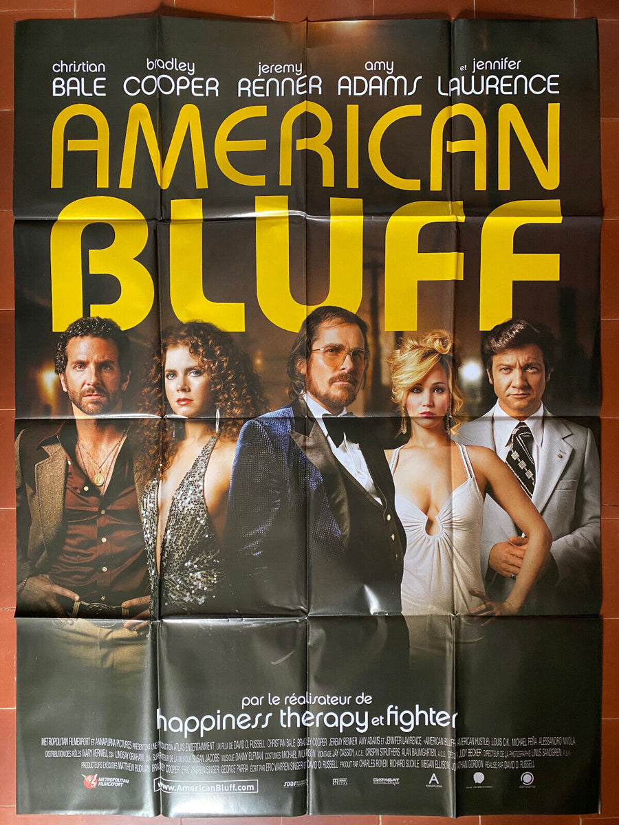 Affiche AMERICAN BLUFF David O'RUSSELL Christian BALE Amy ADAMS 120x16 – CINEAD