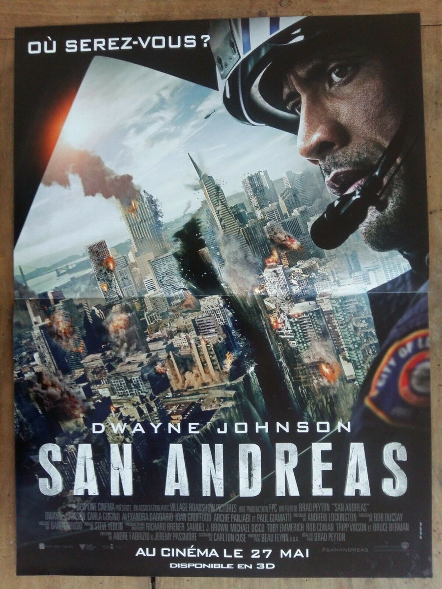 SAN ANDREAS Dwayne JOHNSON Brad PEYTON Poster 40x60cm – CINEAD