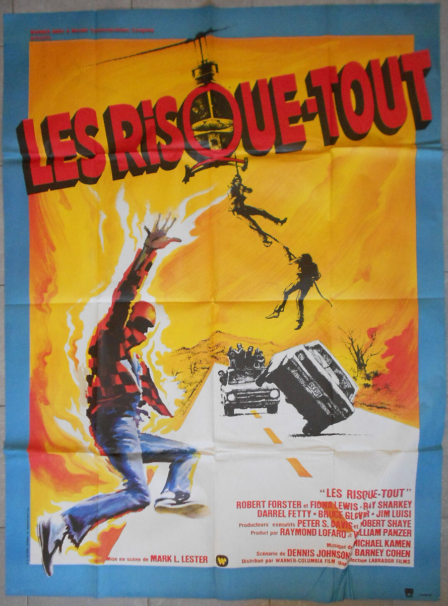 Poster THE RISKS-ALL Stunts ROBERT FORSTER Fiona Lewis 120x160cm 1977 ...