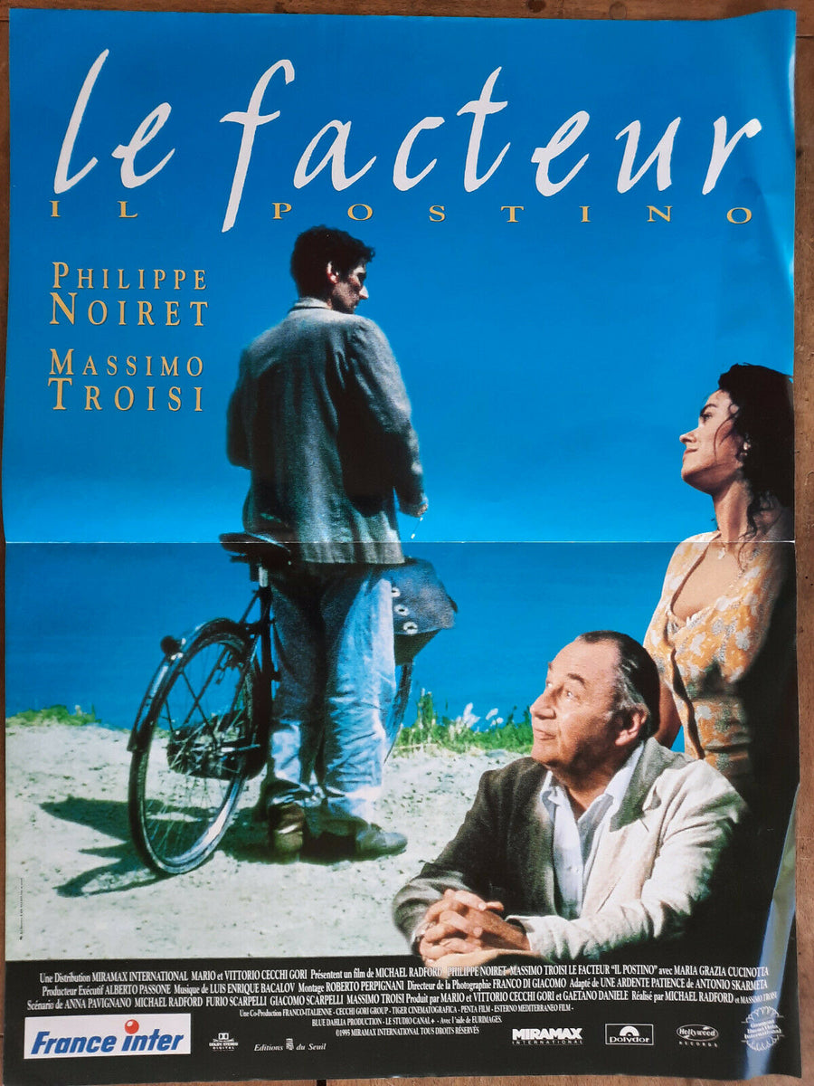 Poster THE POSTMAN Michael RADFORD Philippe NOIRET Massimo TROISI 40x6 ...