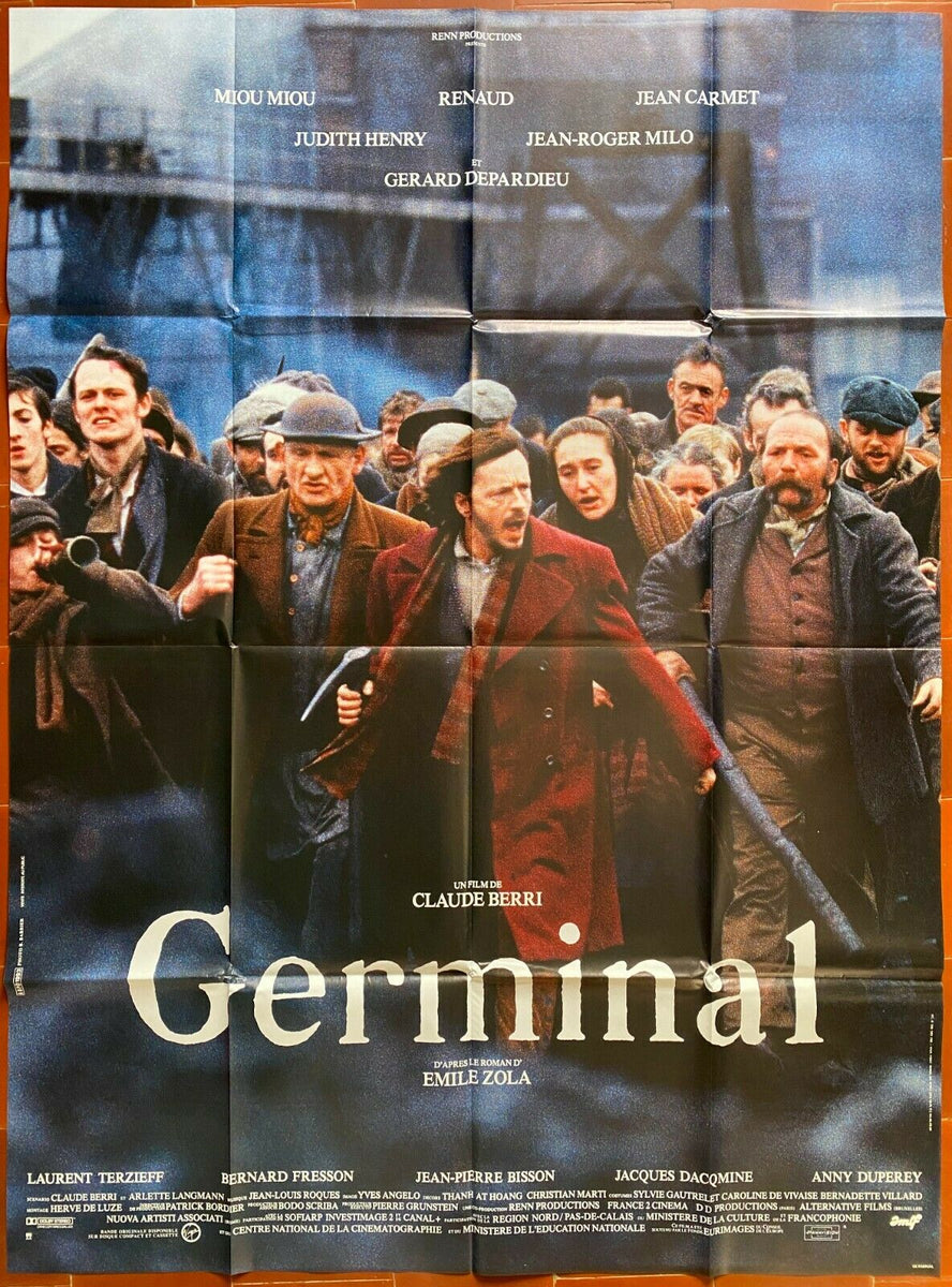 Affiche GERMINAL Claude Berri RENAUD Gérard Depardieu Mine Nord Mineur ...