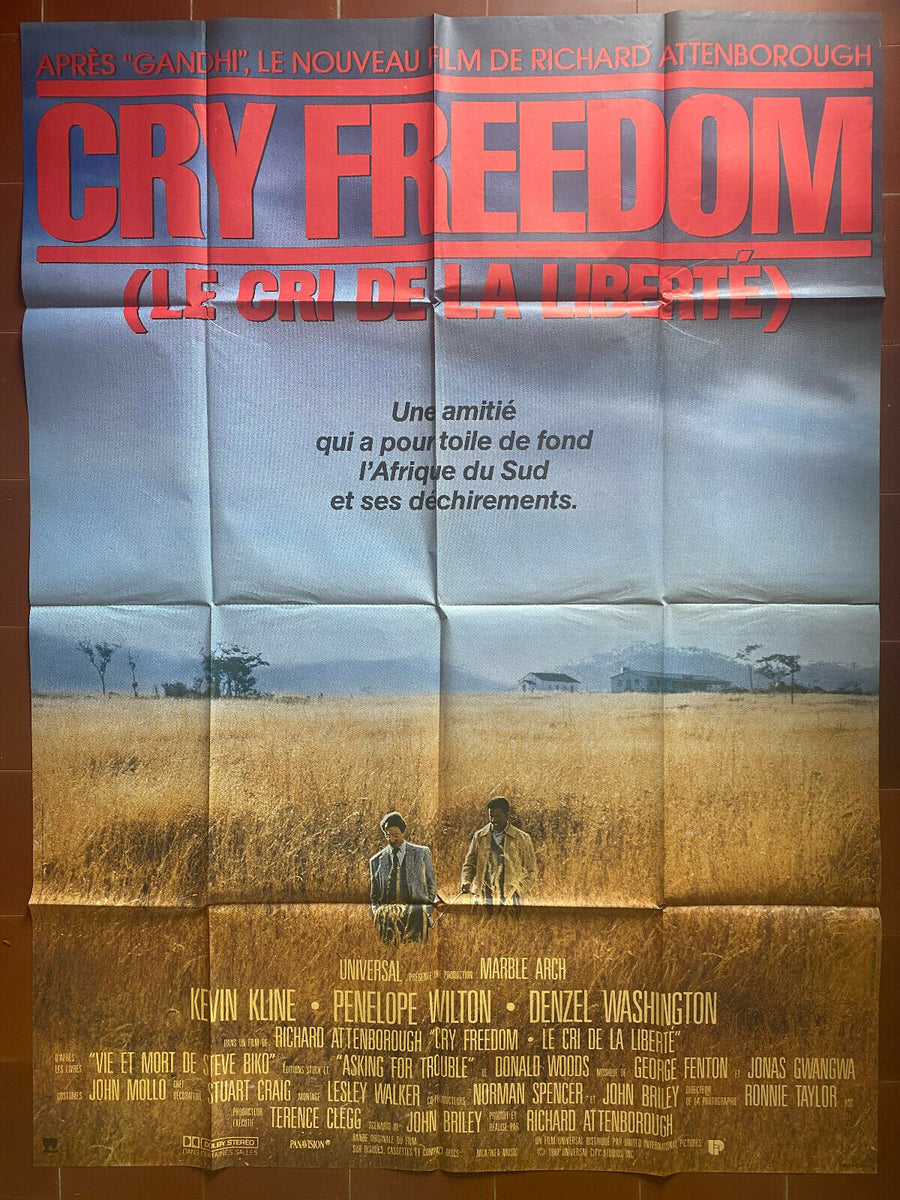 Poster CRY FREEDOM Richard ATTENBOROUGH Denzel WASHINGTON 120x160cm ...