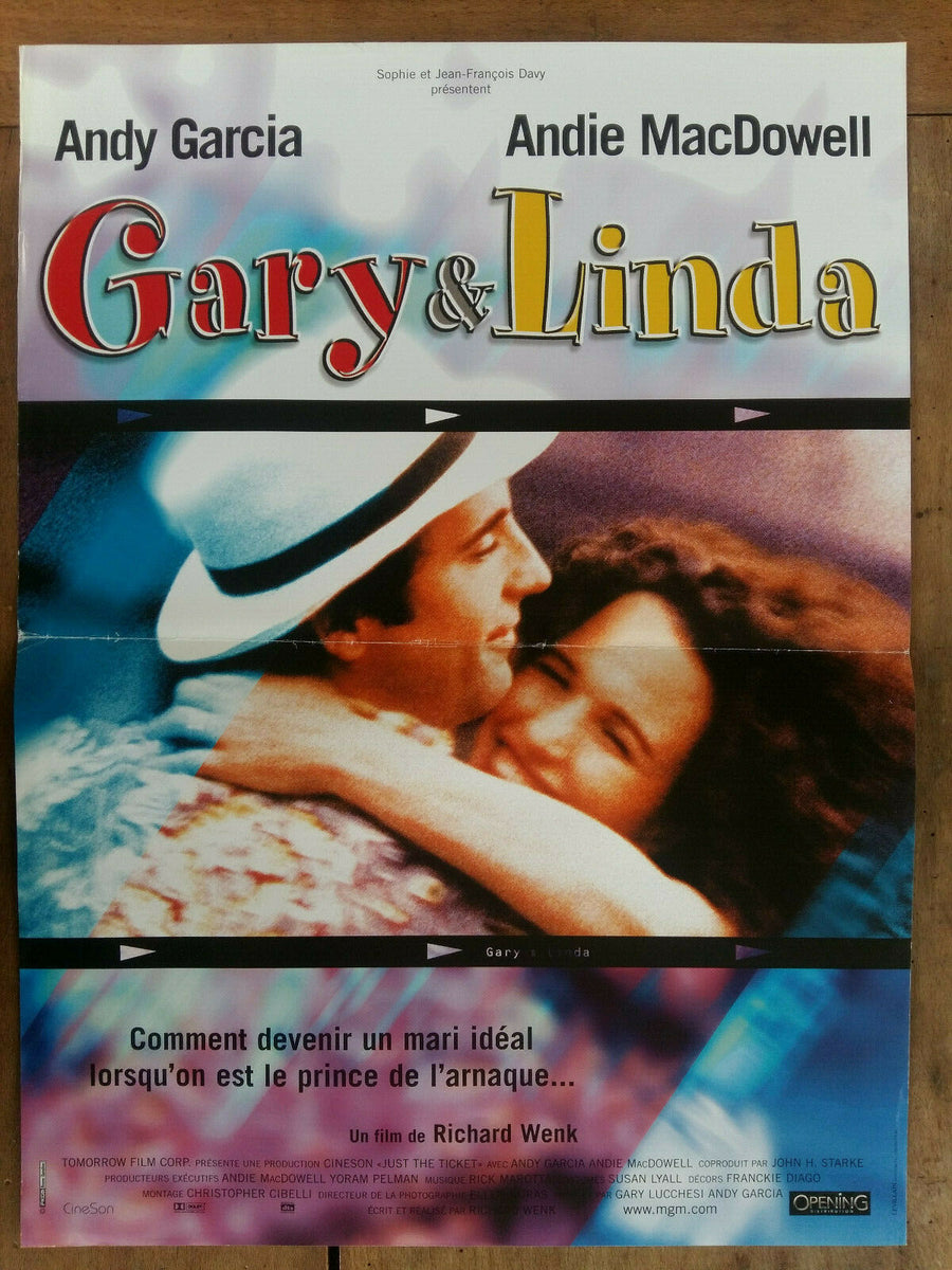 Poster GARY & LINDA Andy GARCIA Andie MacDOWELL Richard WENK 40x60 – CINEAD