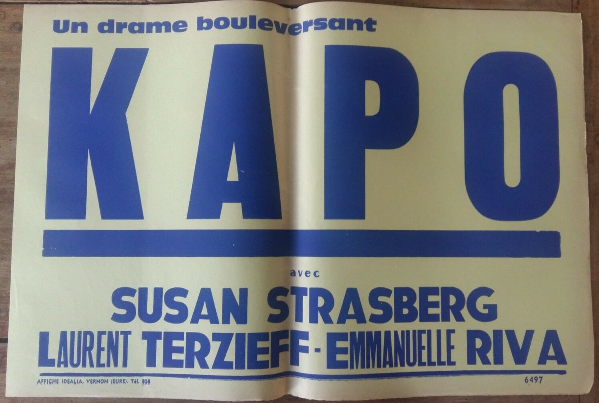 Poster Banner KAPO Susan STRASBERG Emmanuelle RIVA Laurent TERZIEFF ...