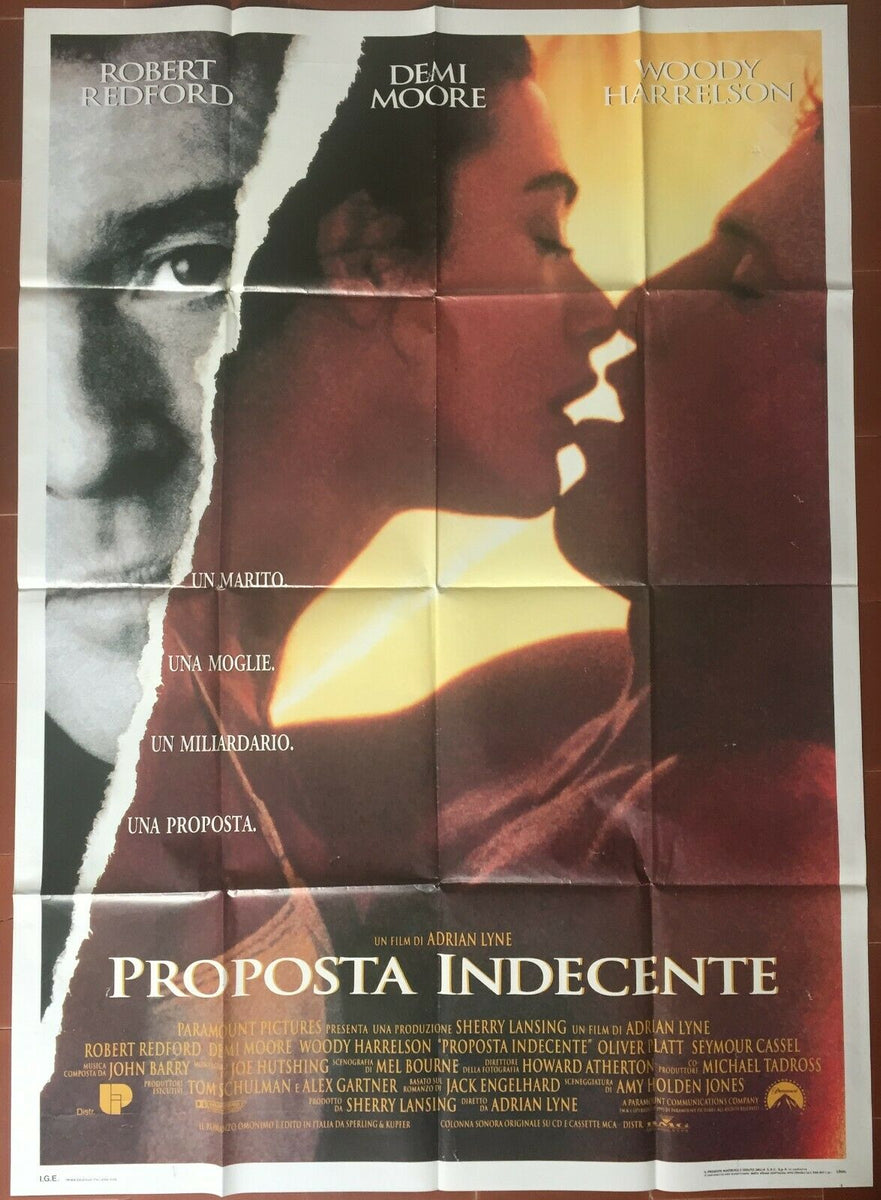 Italian poster INDECENT PROPOSAL Indecent Proposal DEMI MOORE Redford ...