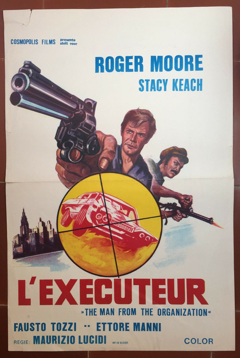 Belgian Poster THE EXECUTOR Stacy Keach ROGER MOORE – CINEAD