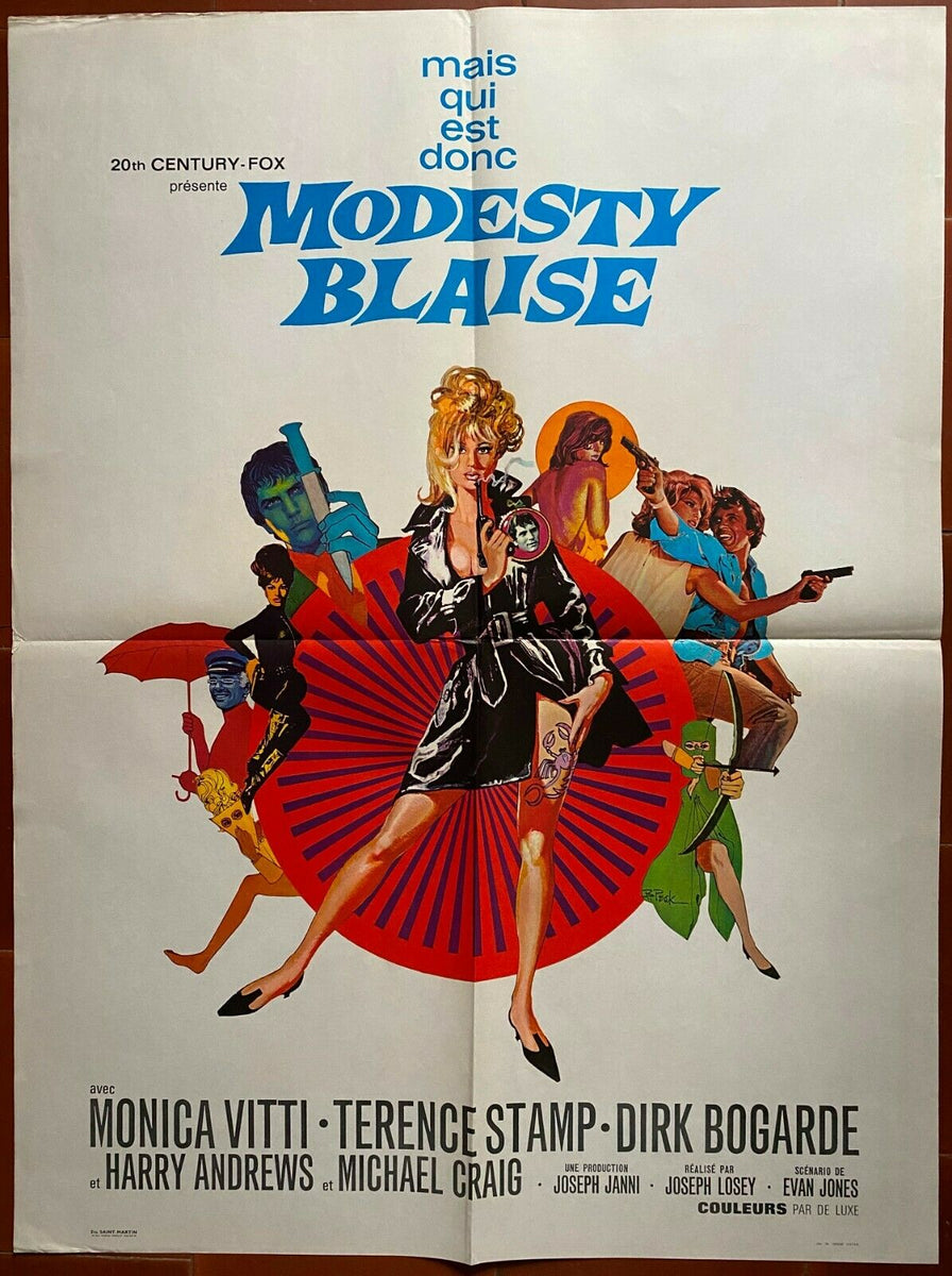 Poster MODESTY BLAISE Joseph Losey MONICA VITTI Terence Stamp 60x80cm ...