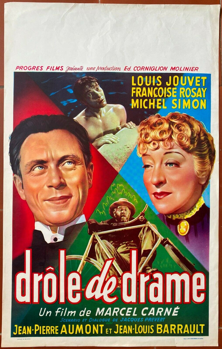 Belgian Poster FUNNY DRAMA Marcel Carné LOUIS JOUVET Michel Simon – CINEAD