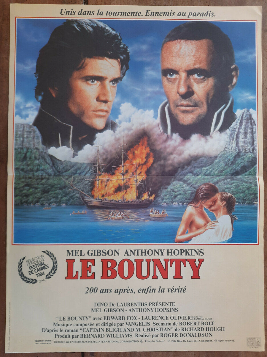 Poster LE BOunty Roger DONALDSON Mel GIBSON Anthony HOPKINS 40x60cm ...