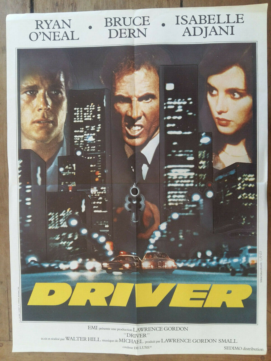 Poster DRIVER Walter HILL Ryan O'NEAL Bruce DERN Isabelle ADJANI 60x80 ...
