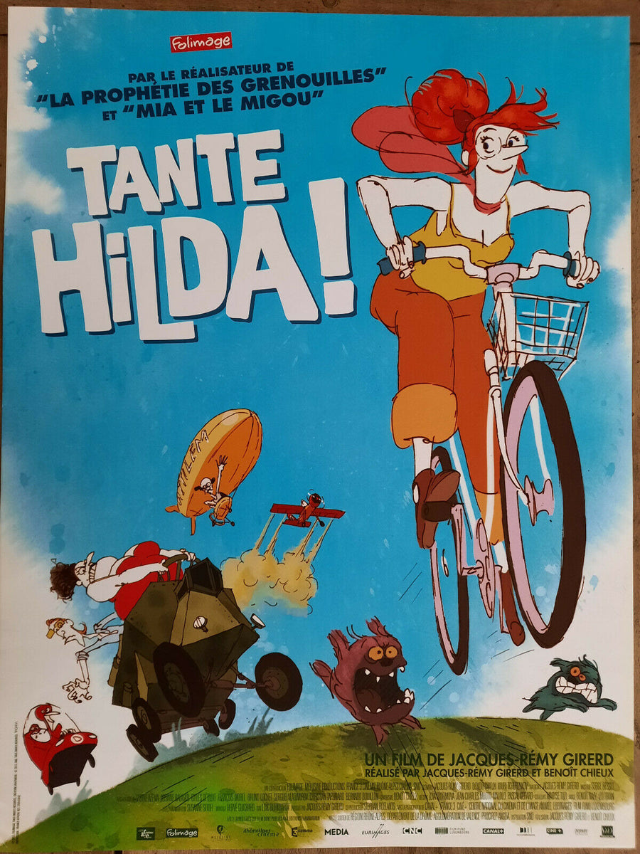 Poster AUNT HILDA! Jacques-remy GIRERD children's hot air balloon bike ...