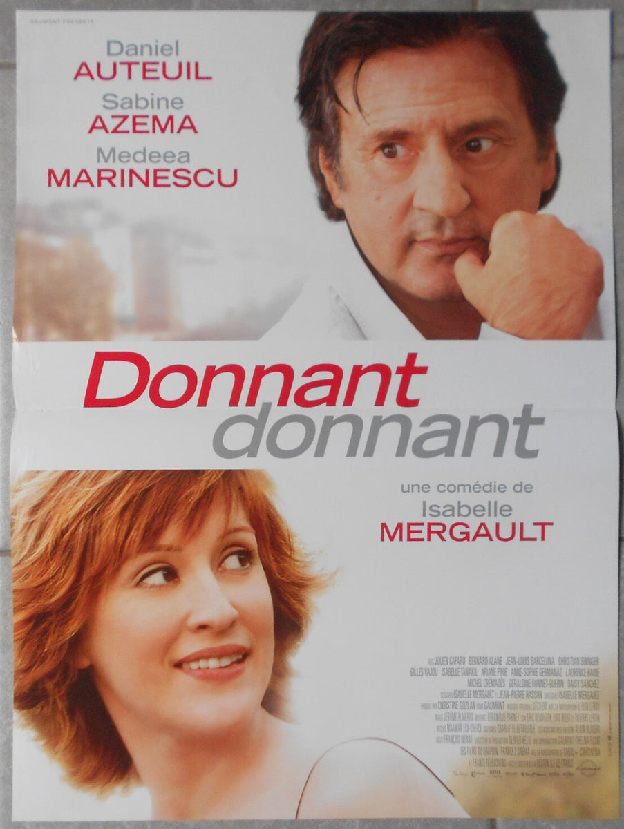 Poster GIVING, GIVING Isabelle Mergault DANIEL AUTEUIL Sabine Azema 40 ...