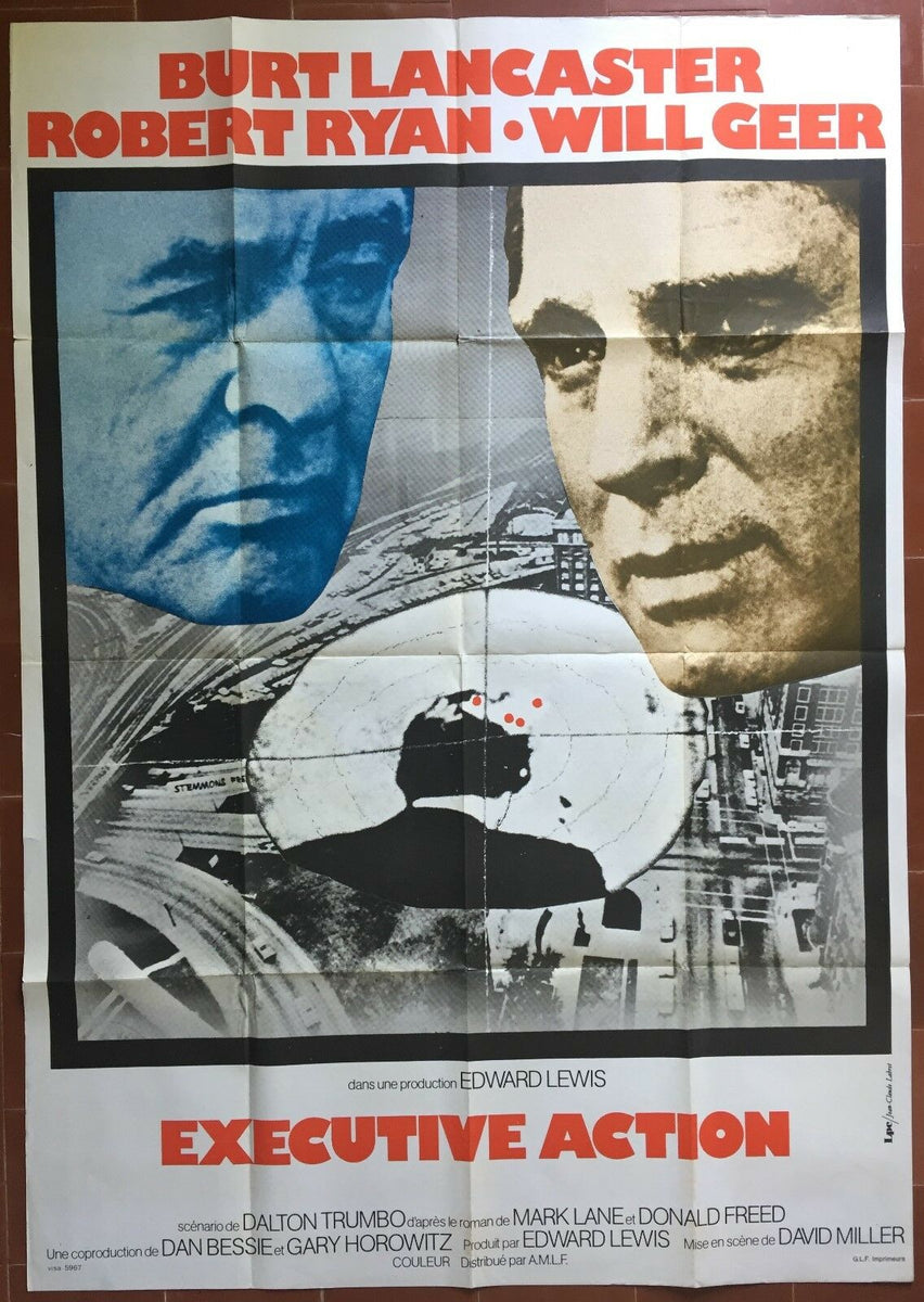 EXECUTIVE ACTION Poster Robert Ryan BURT LANCASTER 120x160cm * – CINEAD