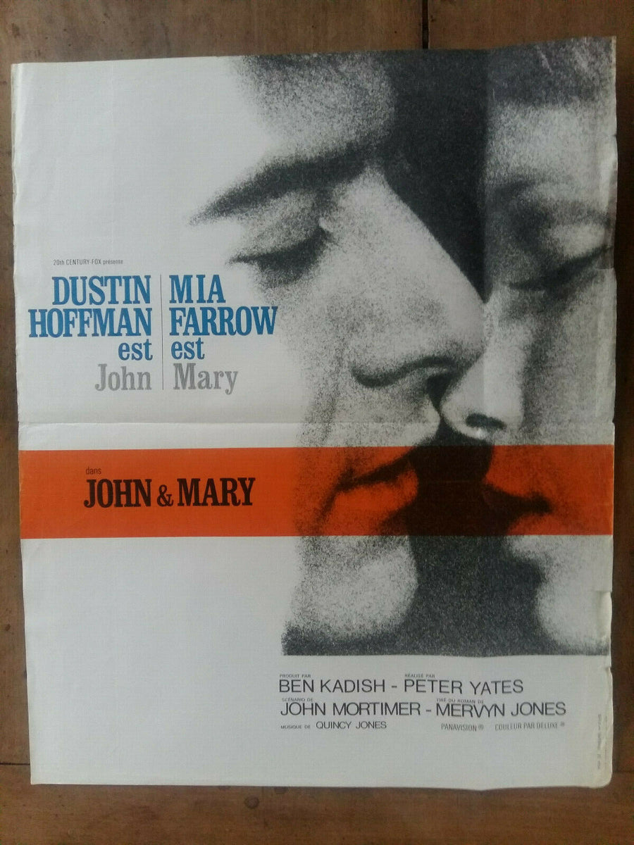 Poster John Mary Dustin Hoffman Mia Farrow Peter Yates 40x60cm Cinead