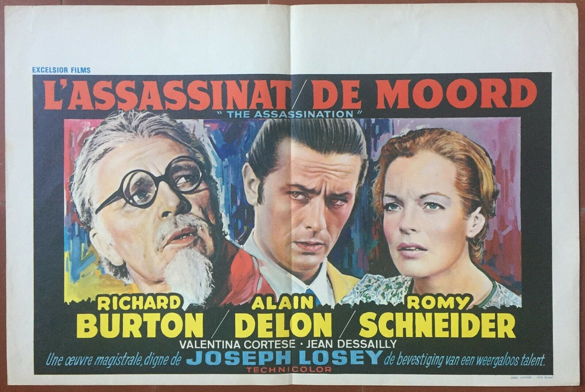 Belgian Poster The Assassination Of Trotsky Alain Delon Romy Schneider