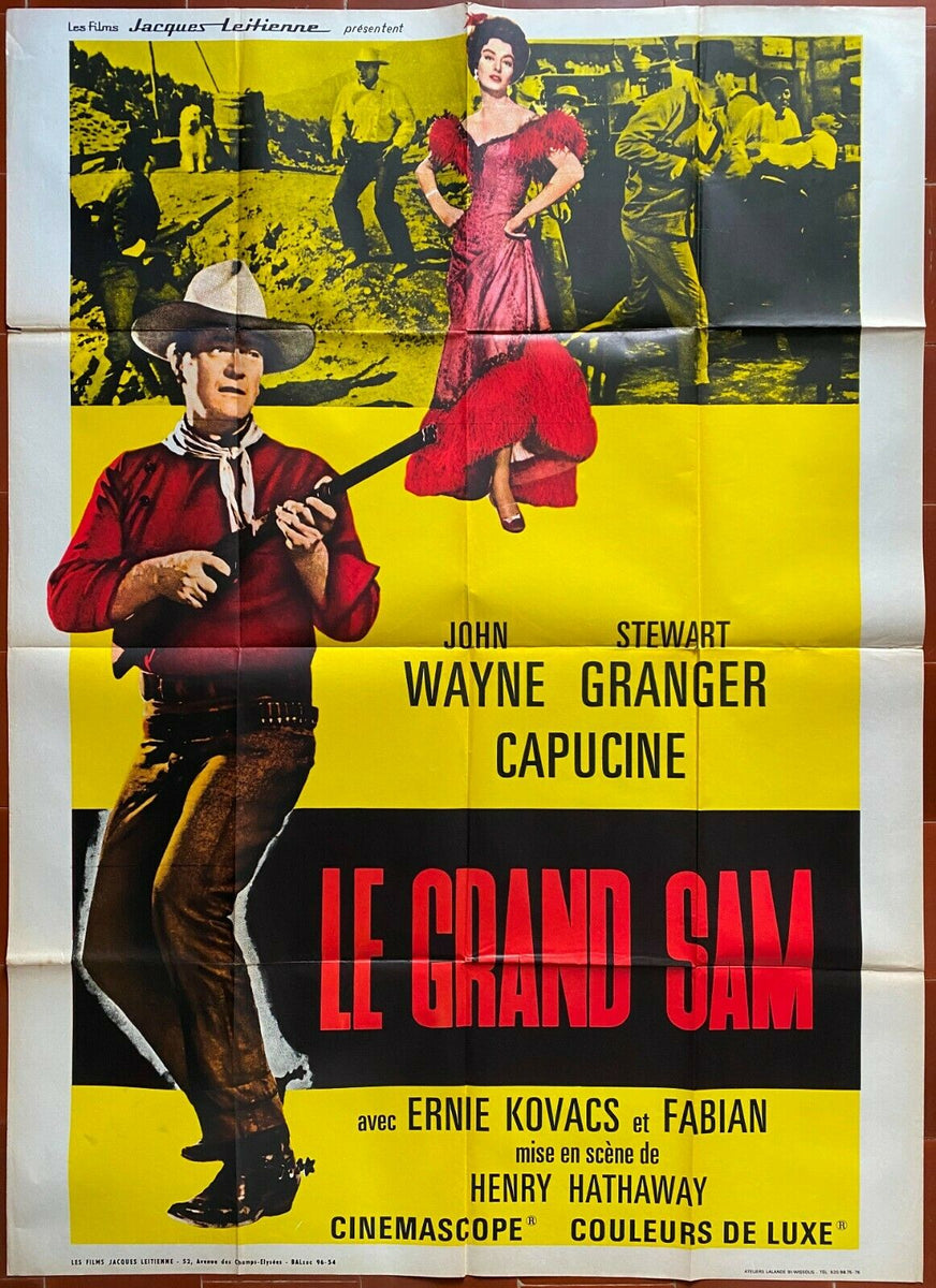 Poster THE GREAT SAM North to Alaska JOHN WAYNE Stewart Granger 120x16 ...