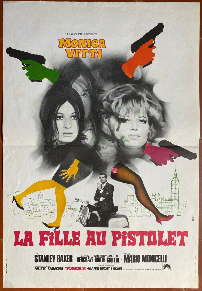 Poster THE GIRL WITH THE GUN Monica VITTI Stanley BAKER 40x60cm – CINEAD