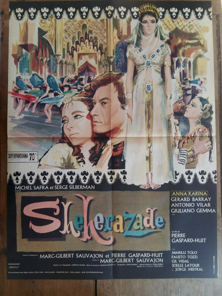 Poster SHEHERAZADE Pierre GASPARD-HUIT Anna KARINA Gérard BARRAY 60x80 ...