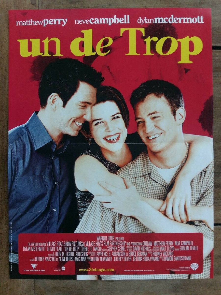 Poster ONE TOO MANY Matthew Perry Neve Campbell Dylan Mcdermott 40x60c ...