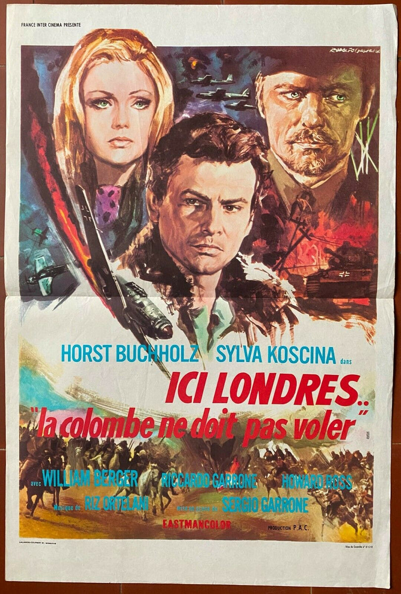 Poster HERE LONDON THE DOVE MUST NOT FLY Sylva Koscina 40x60cm – CINEAD