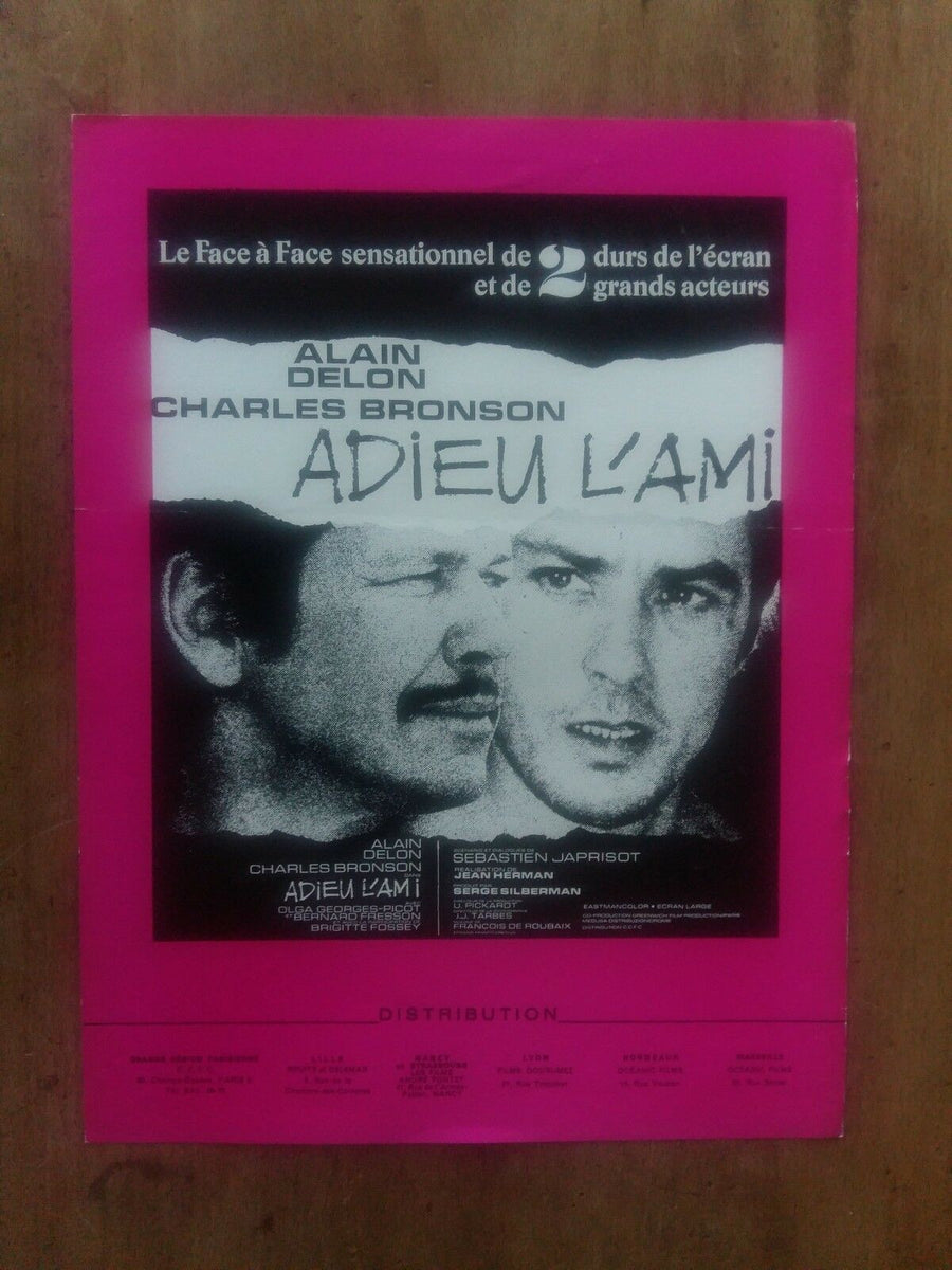 Brochure FAREWELL THE FRIEND jean HERMAN charles BRONSON alain DELON ...